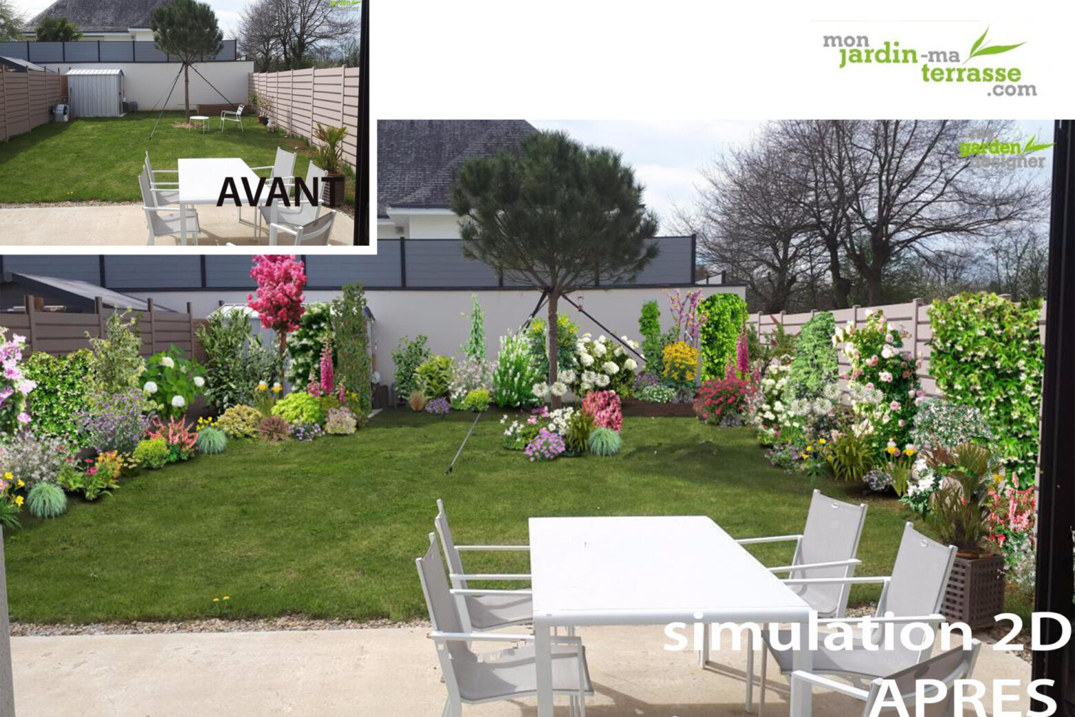 How to design a small rectangular garden - Mon Jardin Ma Terrasse